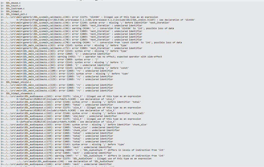 How do I compile SDL3 in Visual Studio 2012 (for WindowsXP) - SDL ...
